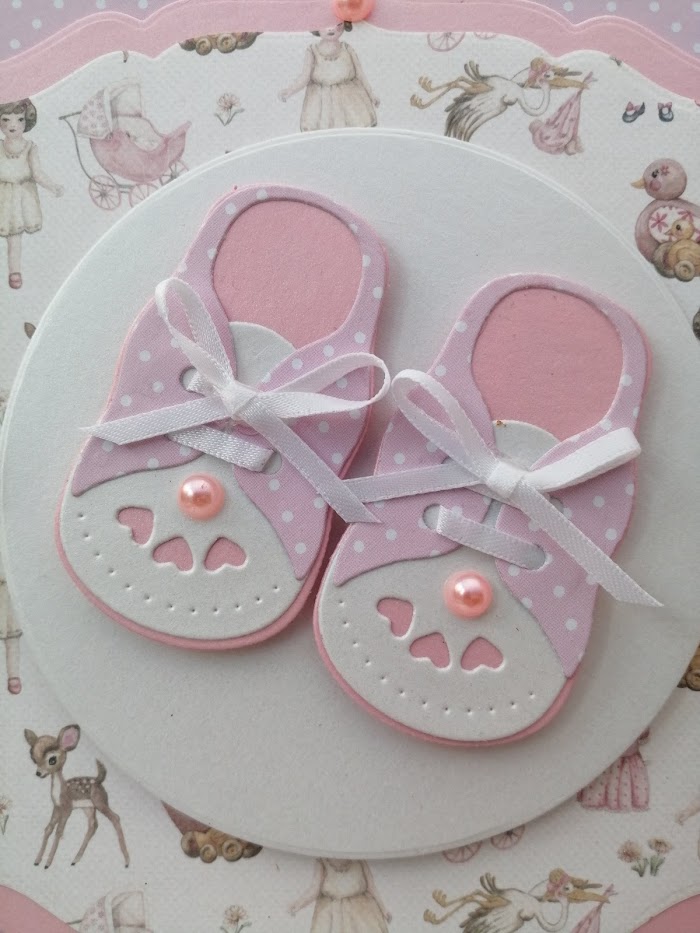 Luxury Handmade New Baby Baby Shoes Welcome to the world Dotty Pink MadeMe