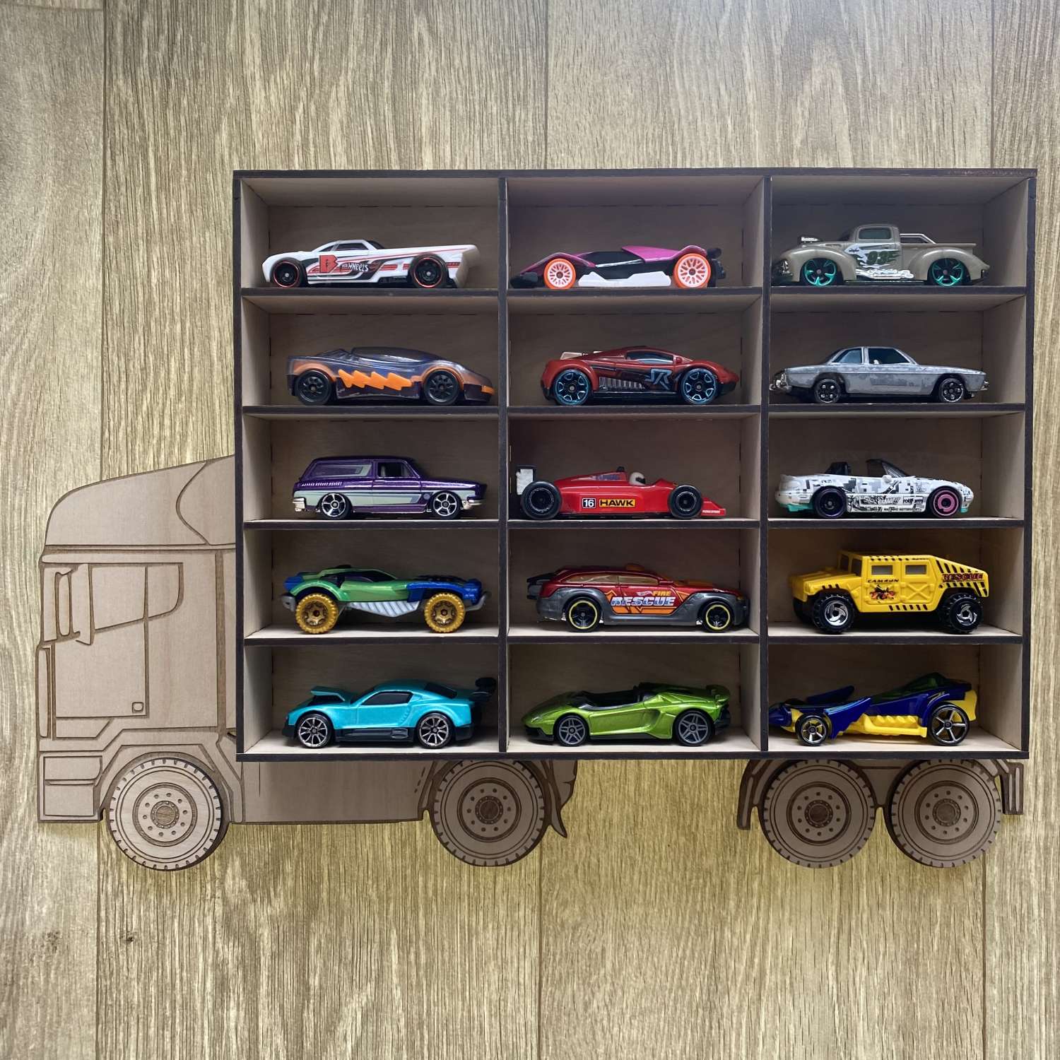 Storage shelf for cars. Hot wheels etc MadeMe